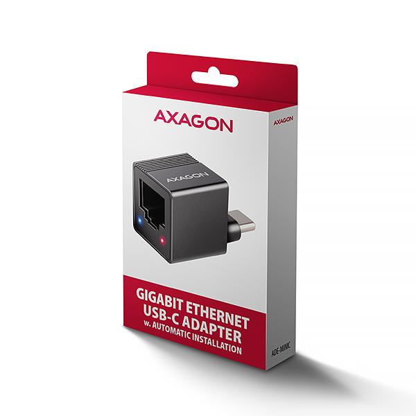 AXAGON ADE-MINIC USB-C 3.2 Gen 1 - karta sieciowa Gigabit Ethernet MINI ...